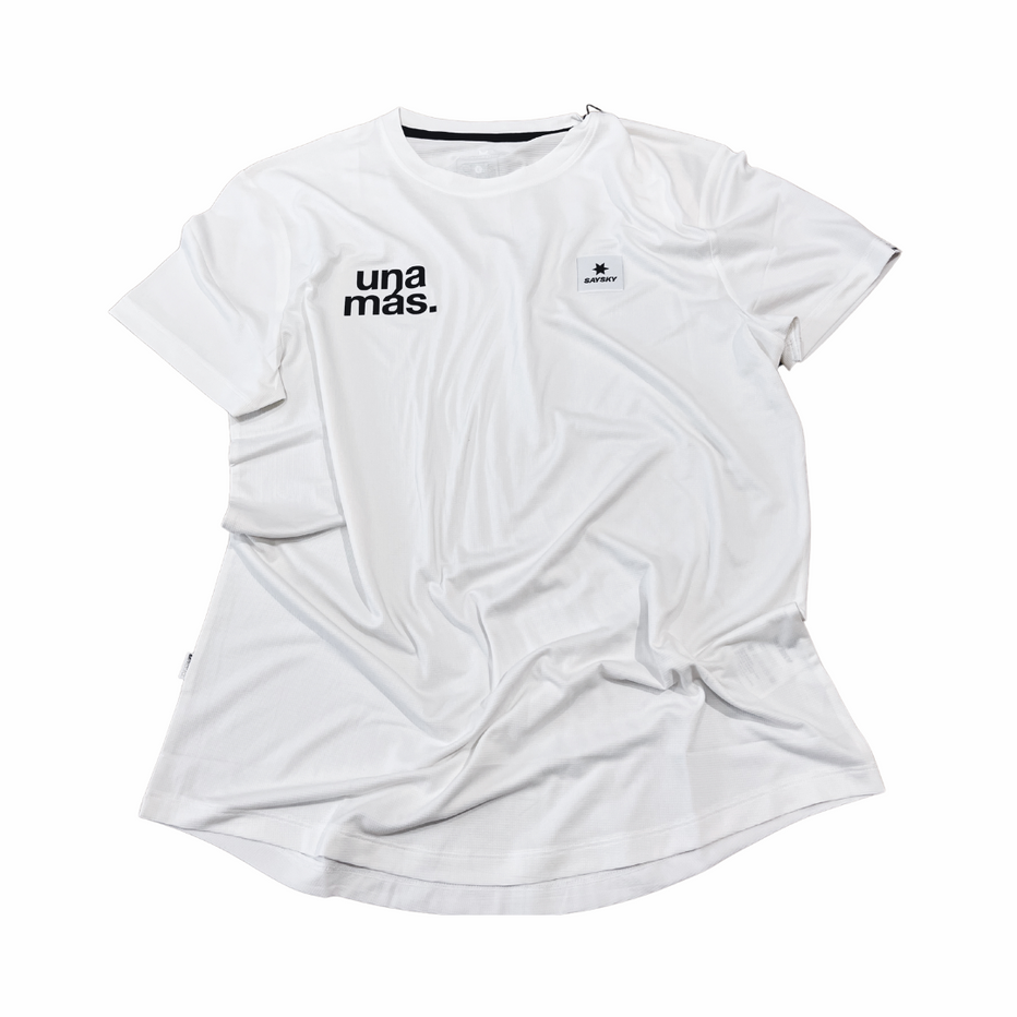 saysky clean combat t-shirt, una mas, white. – 4T2, gone running.